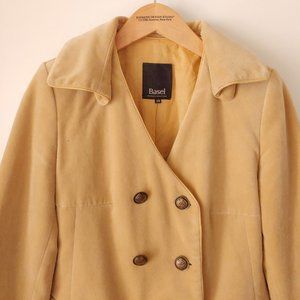 Basel | Jackets & Coats | Basel Yellow Velour Velvet Military Style ...